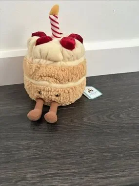 Jellycat | Other | Jellycat Cream And Red Birthday Cake Plush | Poshmark